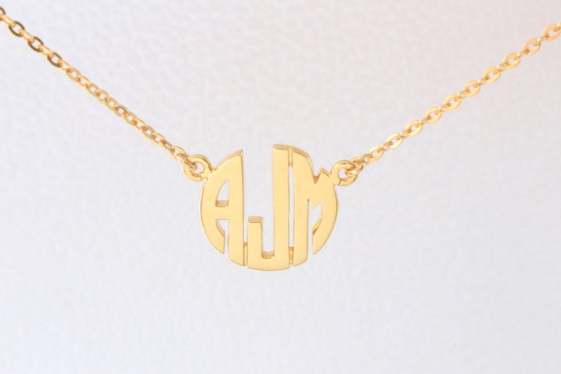 Personalized Monogram Necklace Personalized Necklace Name - Etsy