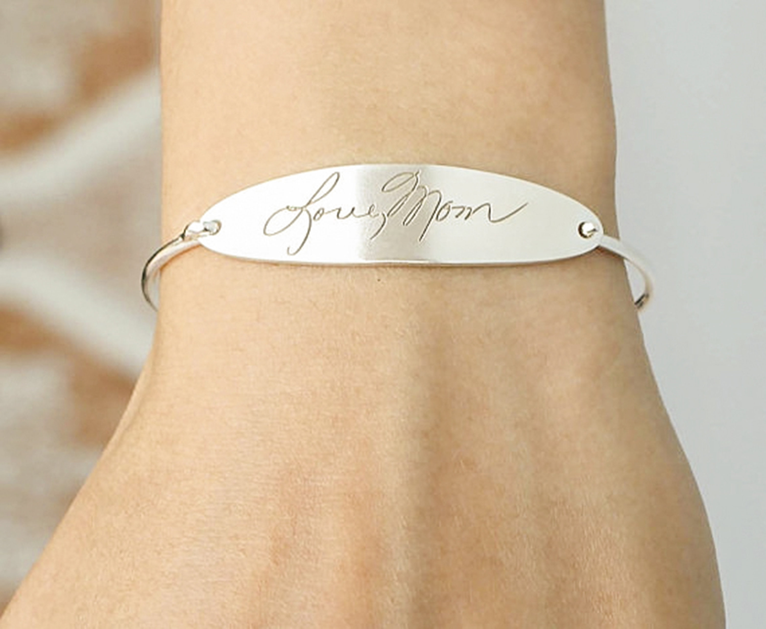 Personalized Bangles Actual Handwriting Bracelet Signature - Etsy