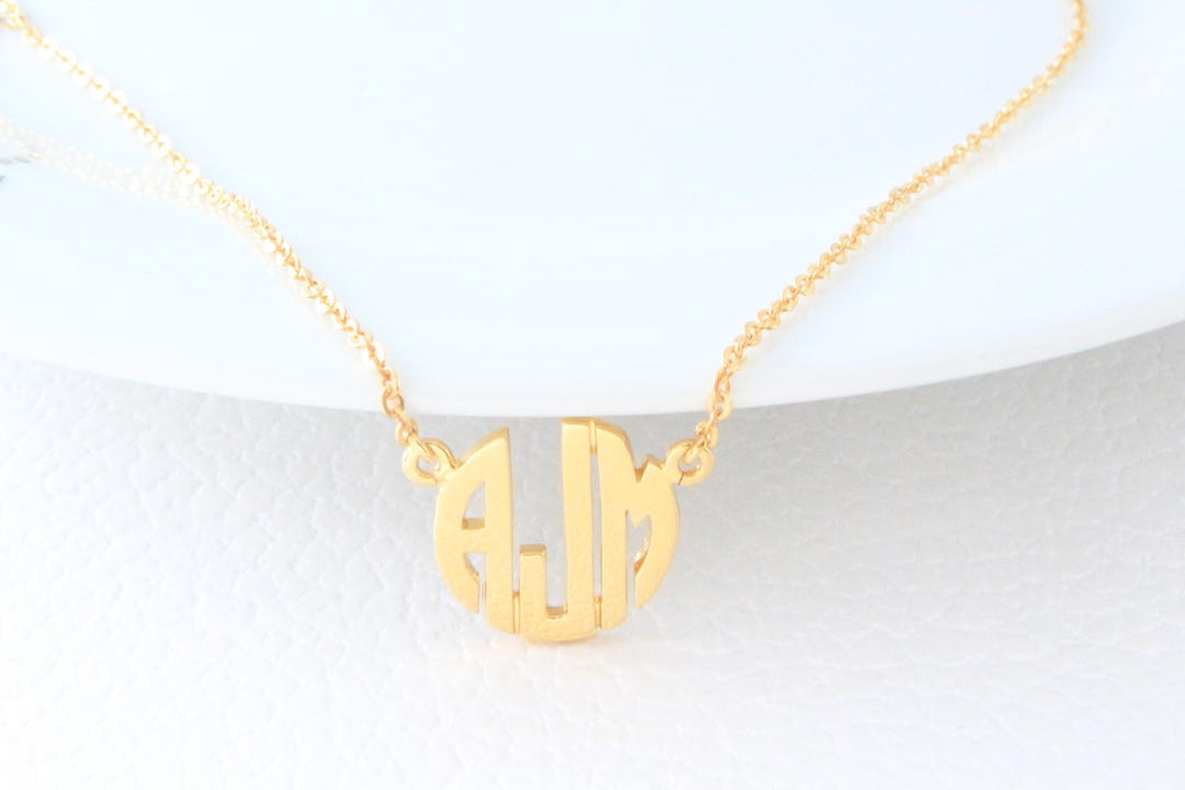Personalized Monogram Necklace Personalized Necklace Name - Etsy