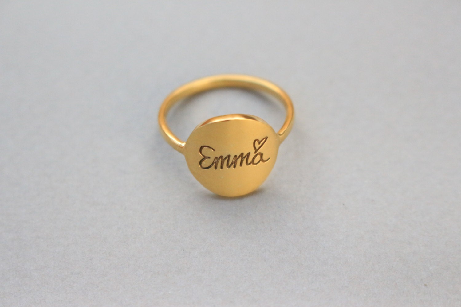 Engraved Handwriting Ring Custom Signature Ring Name Ring - Etsy