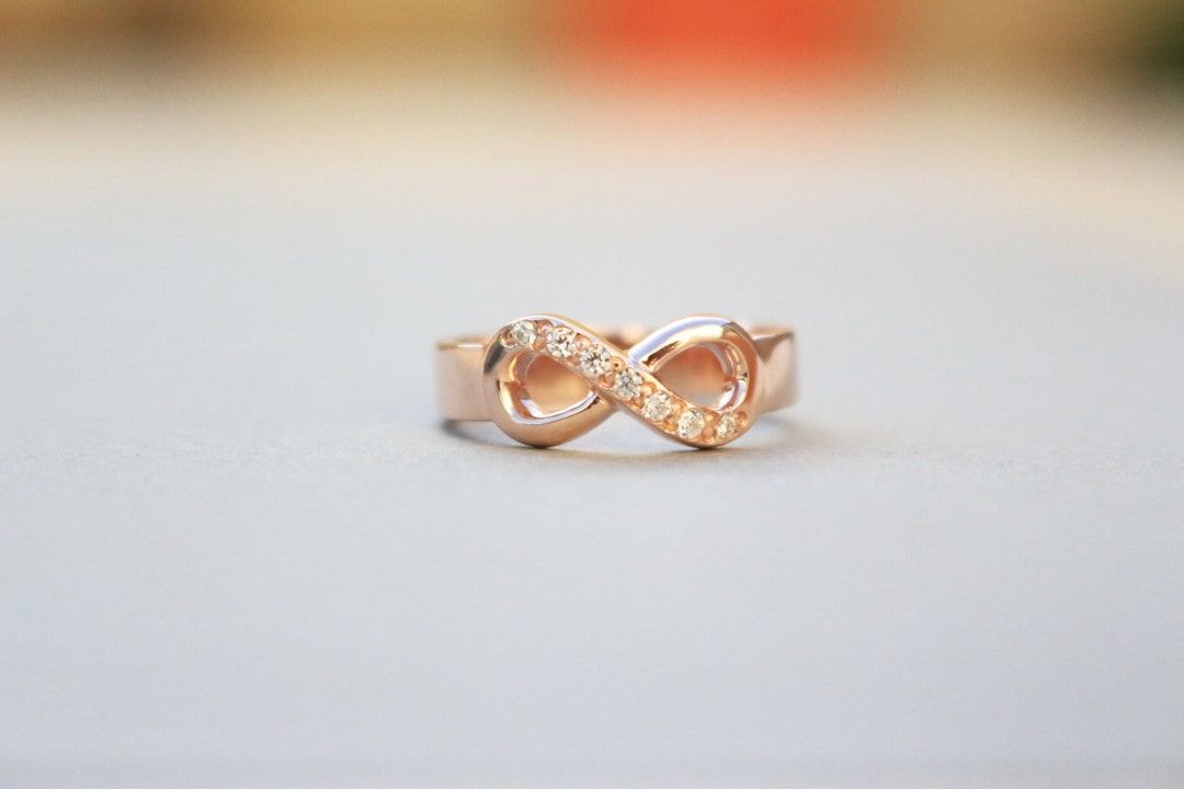 Infinity Ring - Diamond Name Ring - Silver Jewelry - Personalized Ring ...