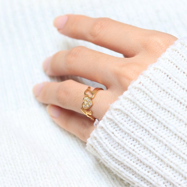 Two Initial Ring - Etsy