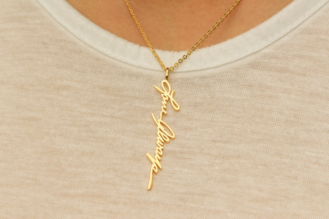Personalized Sterling Silver Handwriting Necklace: Memorial Signature ...