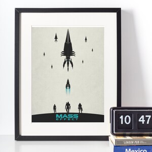 Mass Effect Wall Poster, Video Game Decor, Games Room Art, Science ...