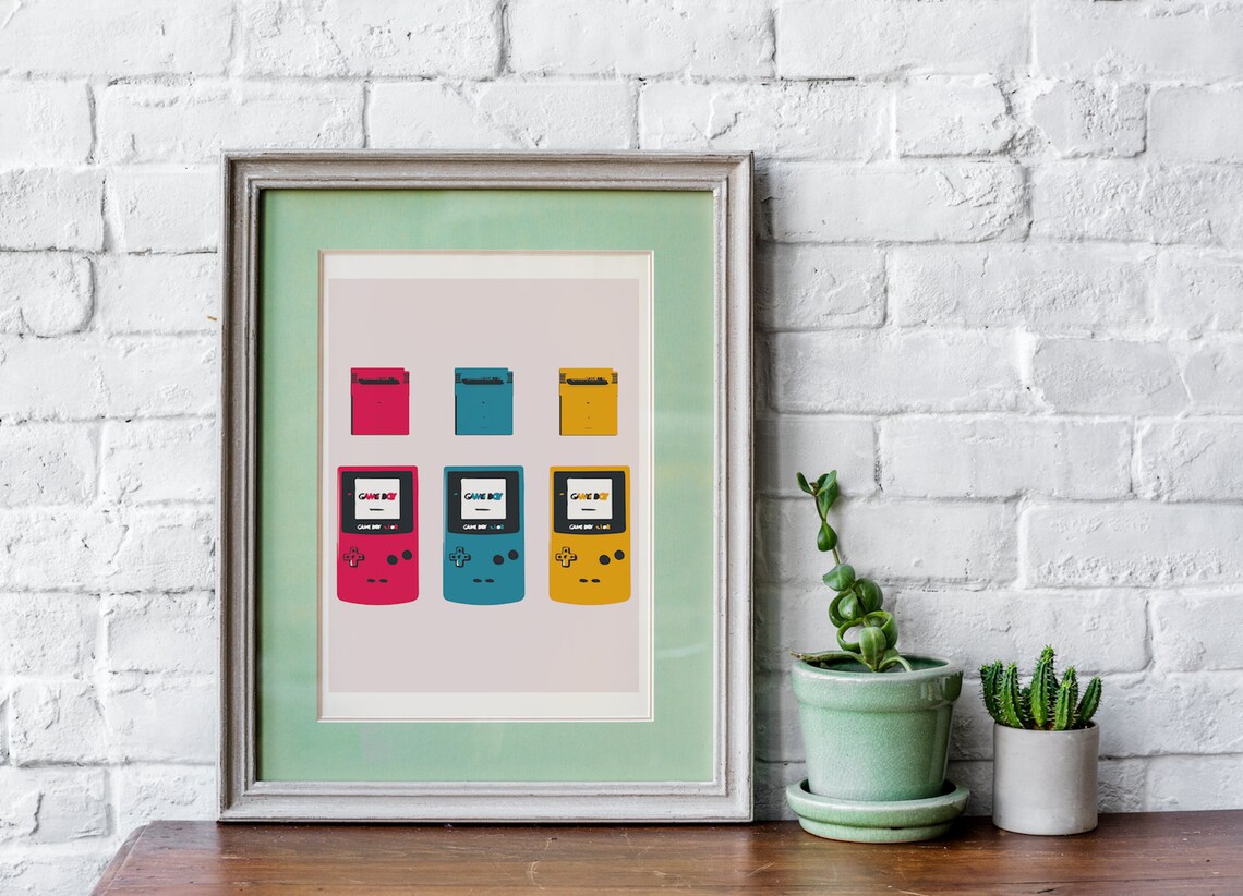 Nintendo Gameboy Wall Art Gaming room decor Nintendo Wall | Etsy
