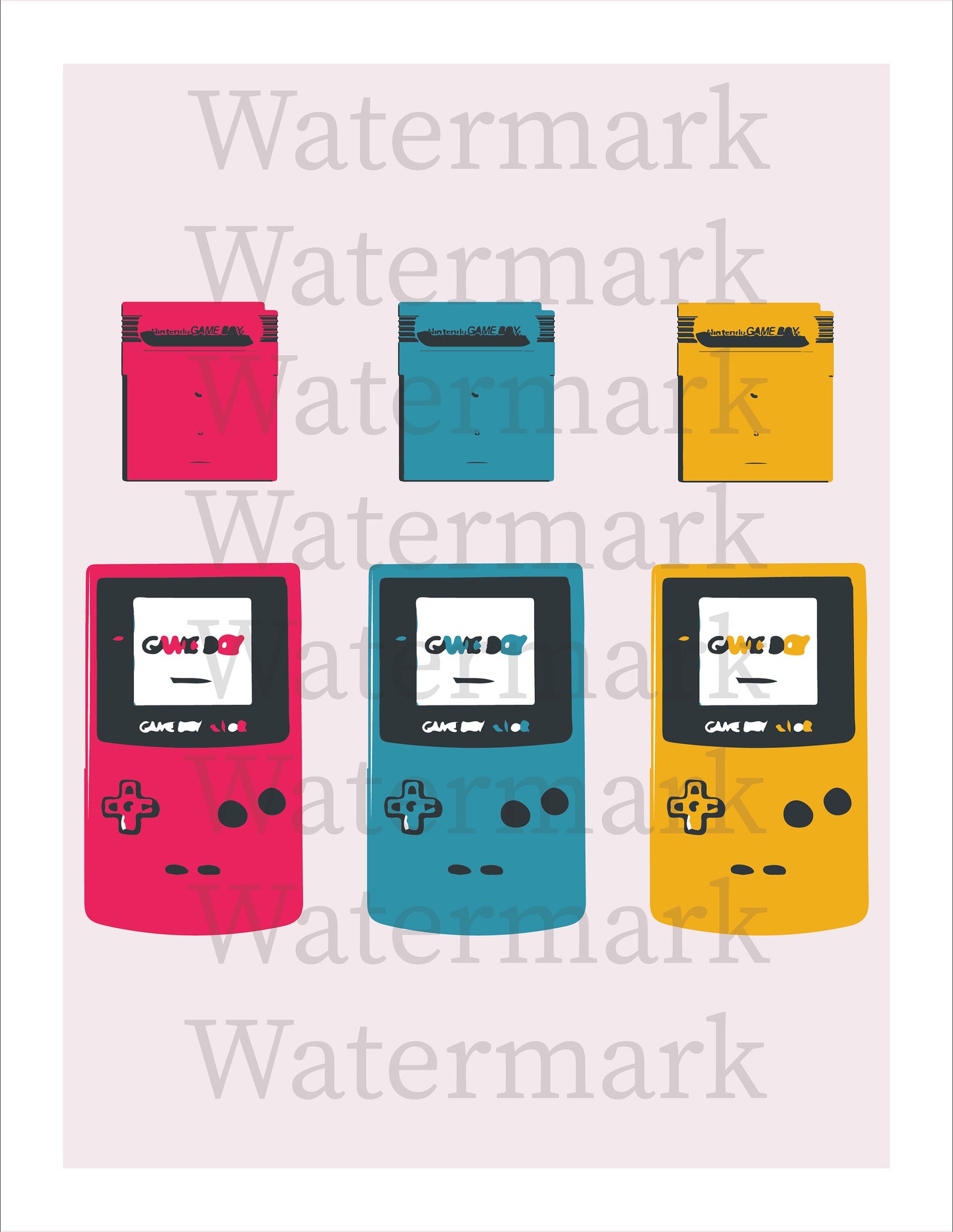 Nintendo Gameboy Wall Art Gaming room decor Nintendo Wall | Etsy