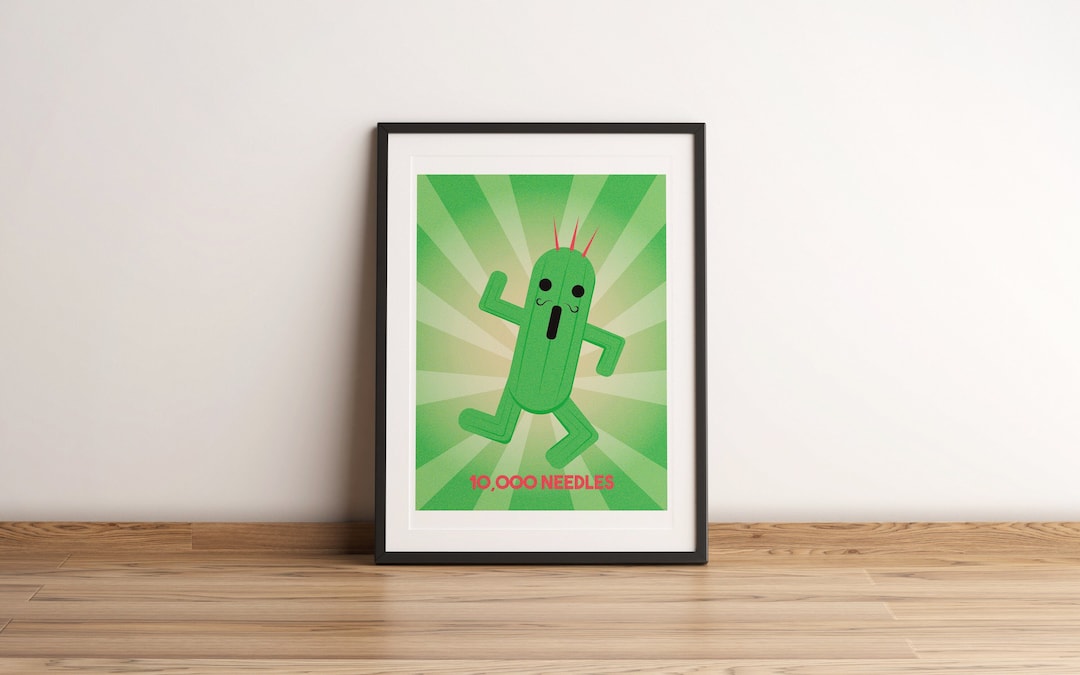 Final Fantasy Cactuar Poster, Video Game Print, Final Fantasy Art Print ...