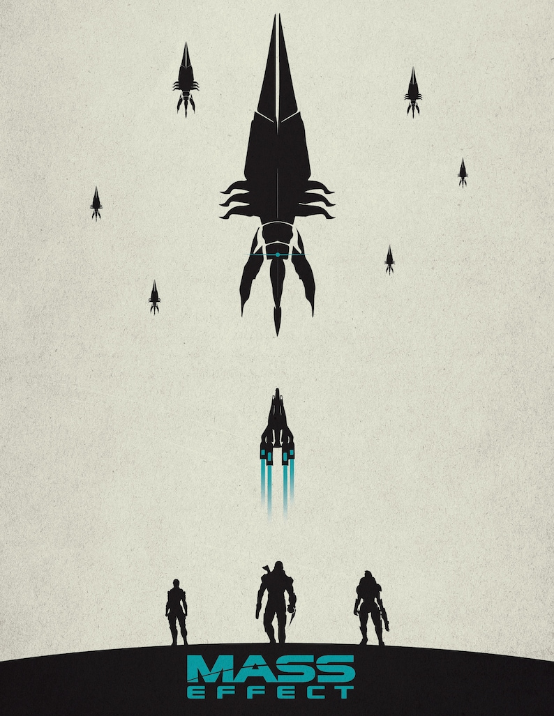 Mass Effect Wall Poster Video Game Decor Games Room Art Etsy
