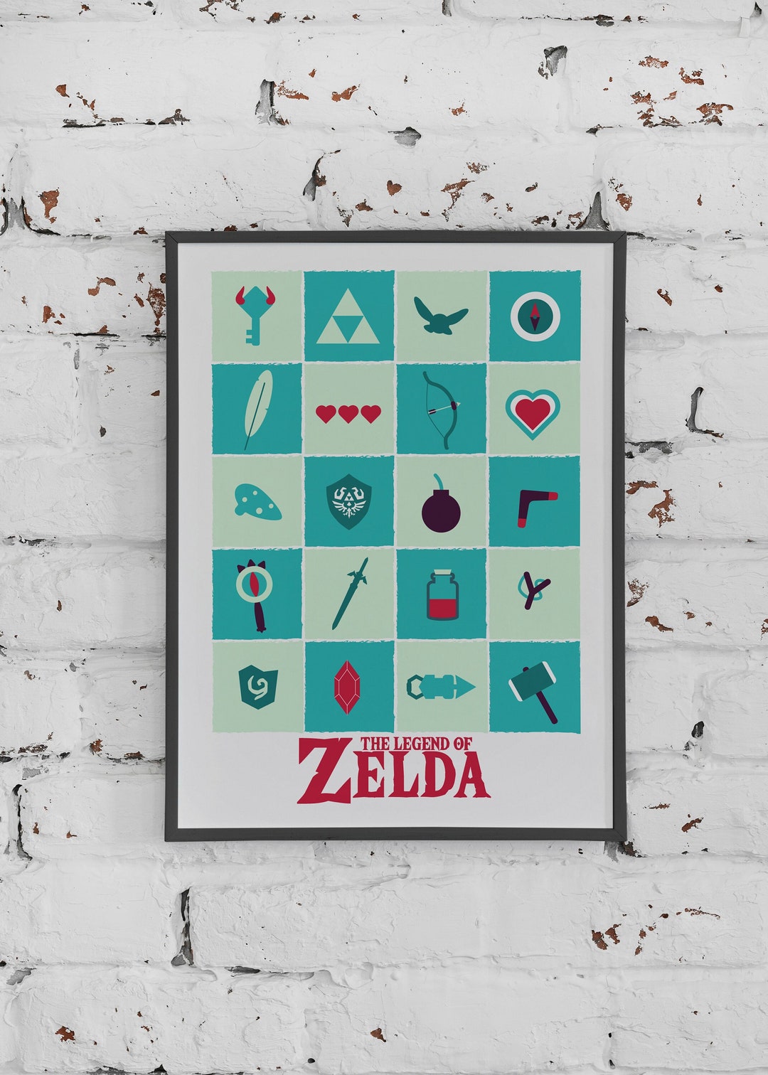 Zelda Print Illustration - Nintendo Wall Decor, Legend of Zelda Art ...