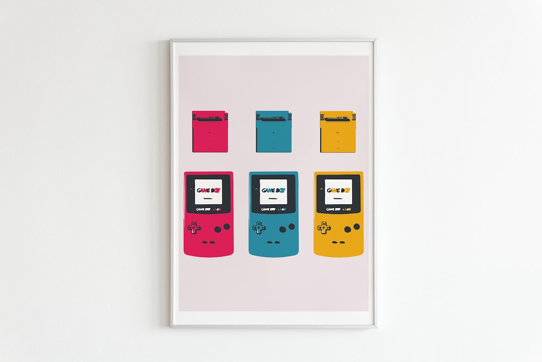 Nintendo Gameboy Wall Art, Gaming Room Decor, Nintendo Wall Art, Video ...