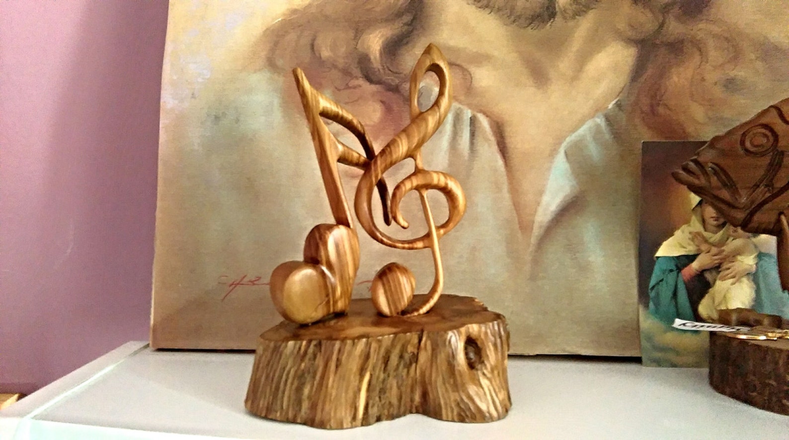 Wooden G Clef Home Decor Music Gift Music Sculpture Music - Etsy