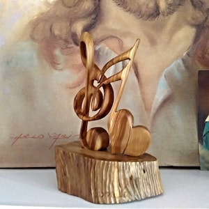 Wooden G Clef, Home Decor, Music Gift, Music Sculpture, Music Note ...
