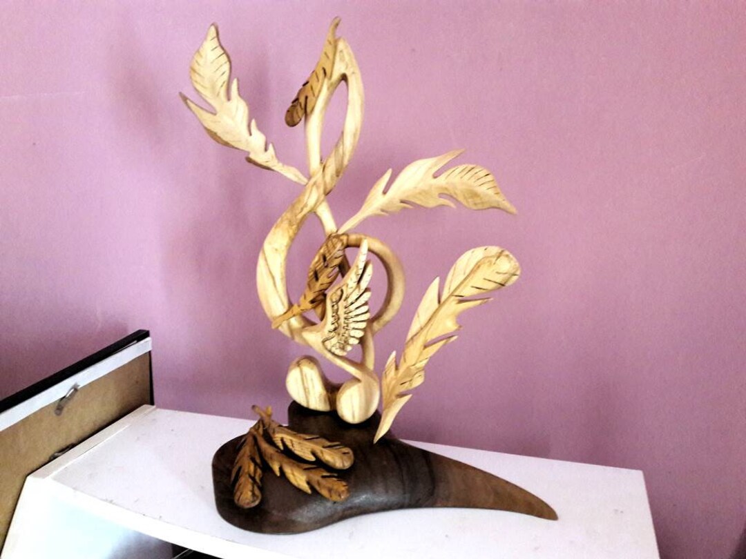 G Clef Sculpture,treble Clef Sculpture, G Clef, Wooden Sculpture ...