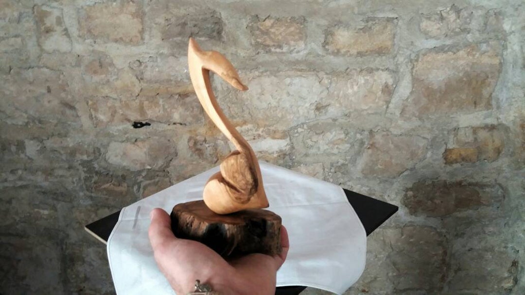 Love Tunes. Olive Wood Sculpture. Wooden Music Carving. Wooden Music ...