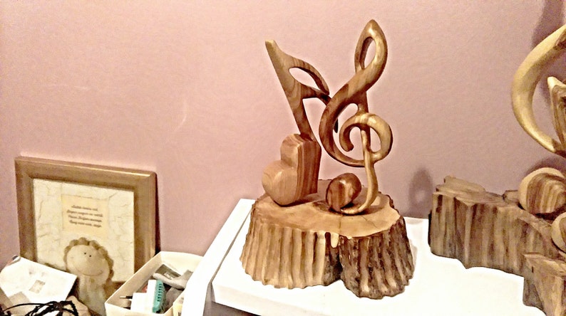 Wooden G Clef Home Decor Music Gift Music Sculpture Music - Etsy