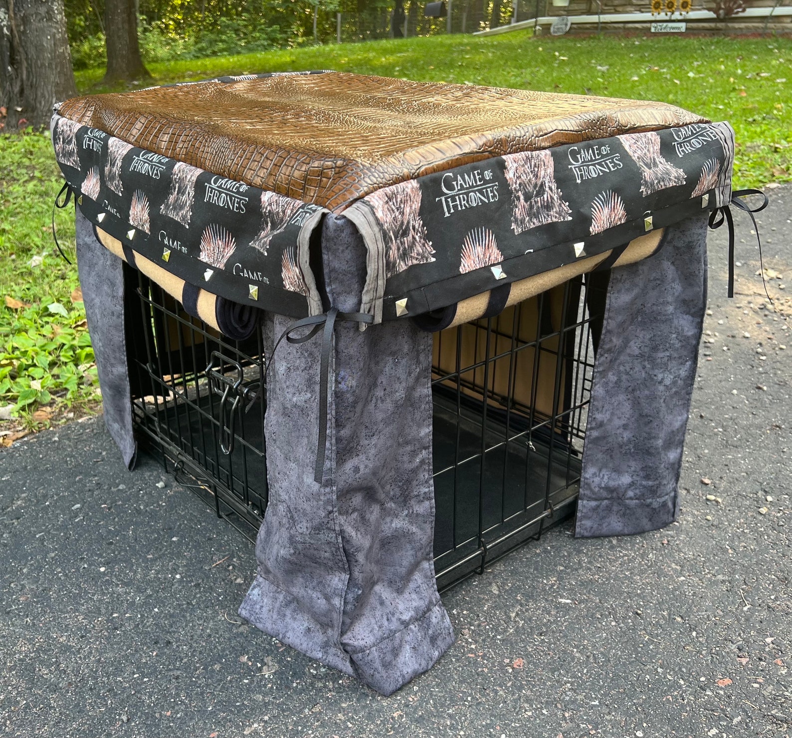 Medieval Dragon Pet Crate Cover, Dog, Cat, Rescue, Safe Space ...