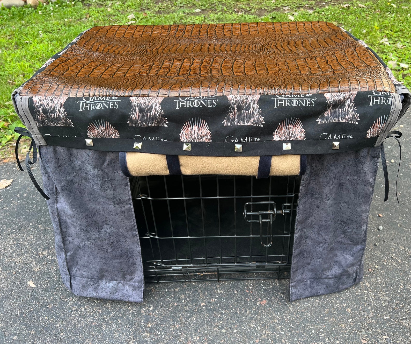 Medieval Dragon Pet Crate Cover, Dog, Cat, Rescue, Safe Space ...