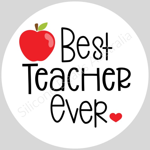 Product Label Best Teacher Ever Sticker Packaging Handmade | Etsy