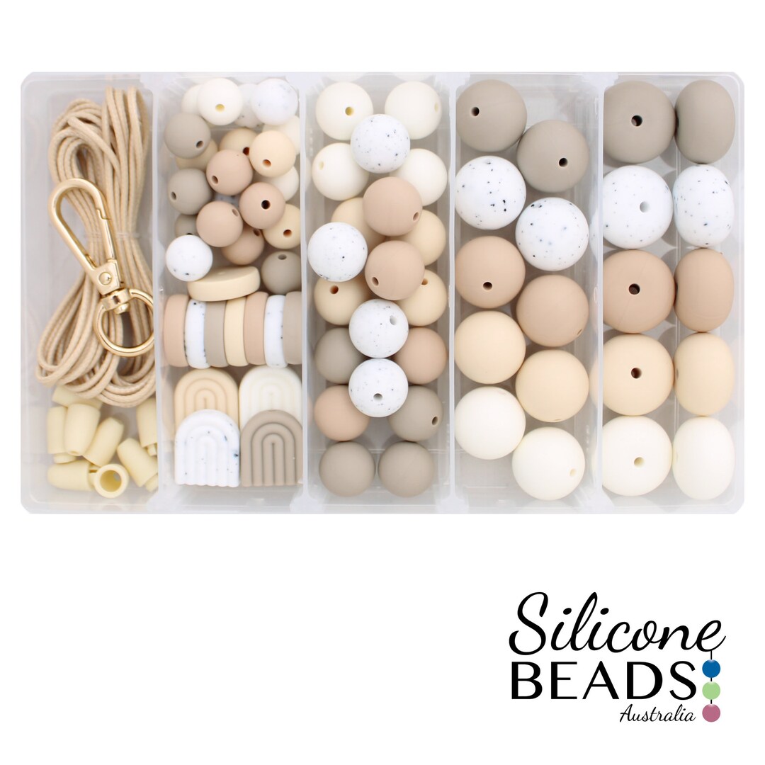 Arch Silicone Bead Jewellery Kit - Warm Neutrals | Silicone Beads ...