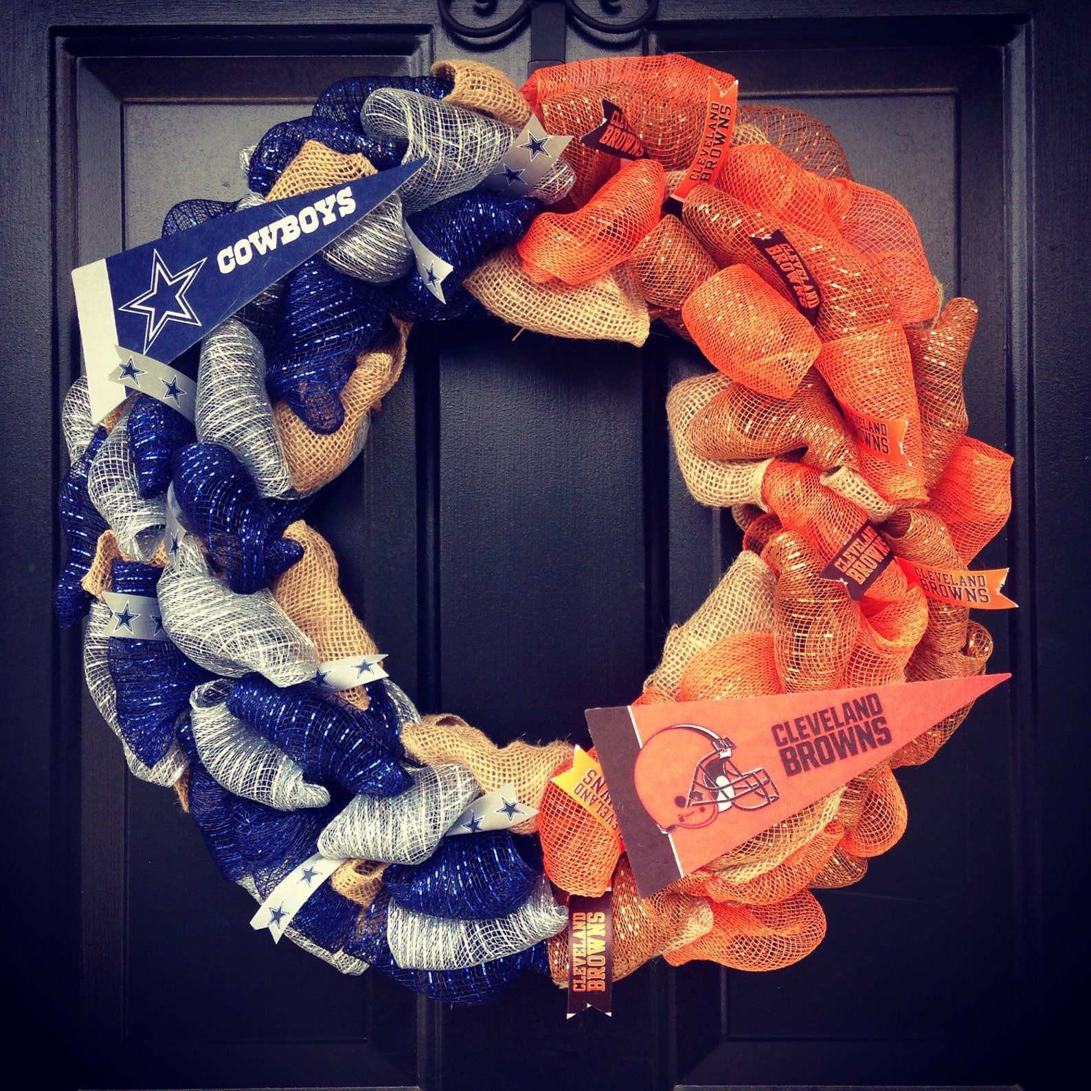 Custom made NFL House Divided Wreath : Dallas Cowboys / | Etsy