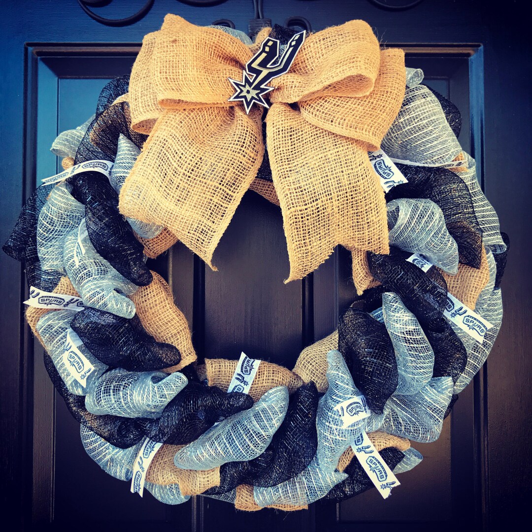 Custom Made NBA Wreath: San Antonio Spurs - Etsy