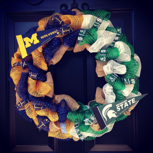 House Divided Msu and Michigan - Etsy