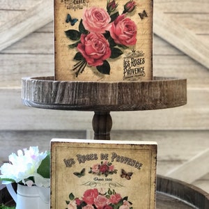 French Rose Signs French Flower Decor Vintage Rose Art - Etsy