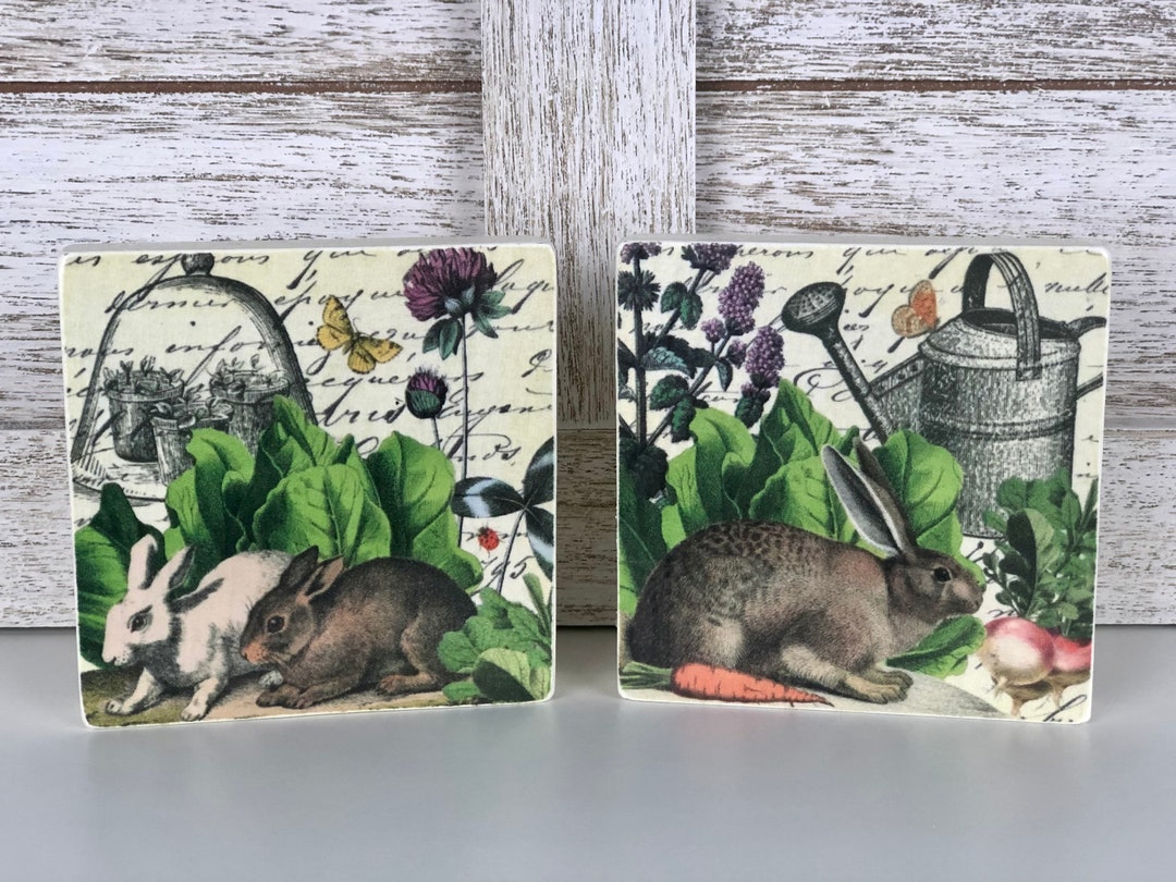 French Rabbit Shelf Decor, French Country Decor, Vintage Decor, Tiered ...