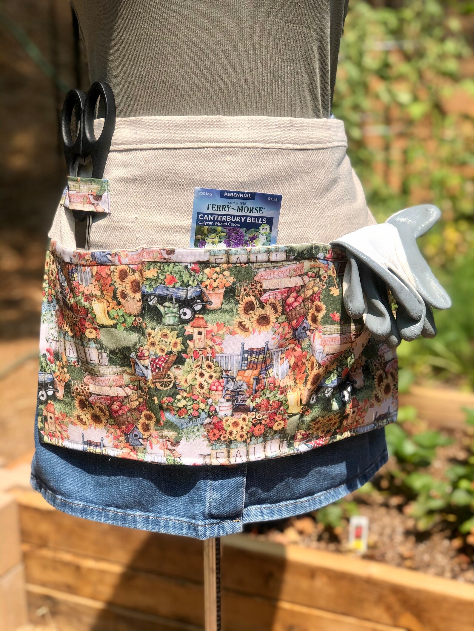 Fall Garden Apron Garden Apron Garden Apron With Pockets - Etsy