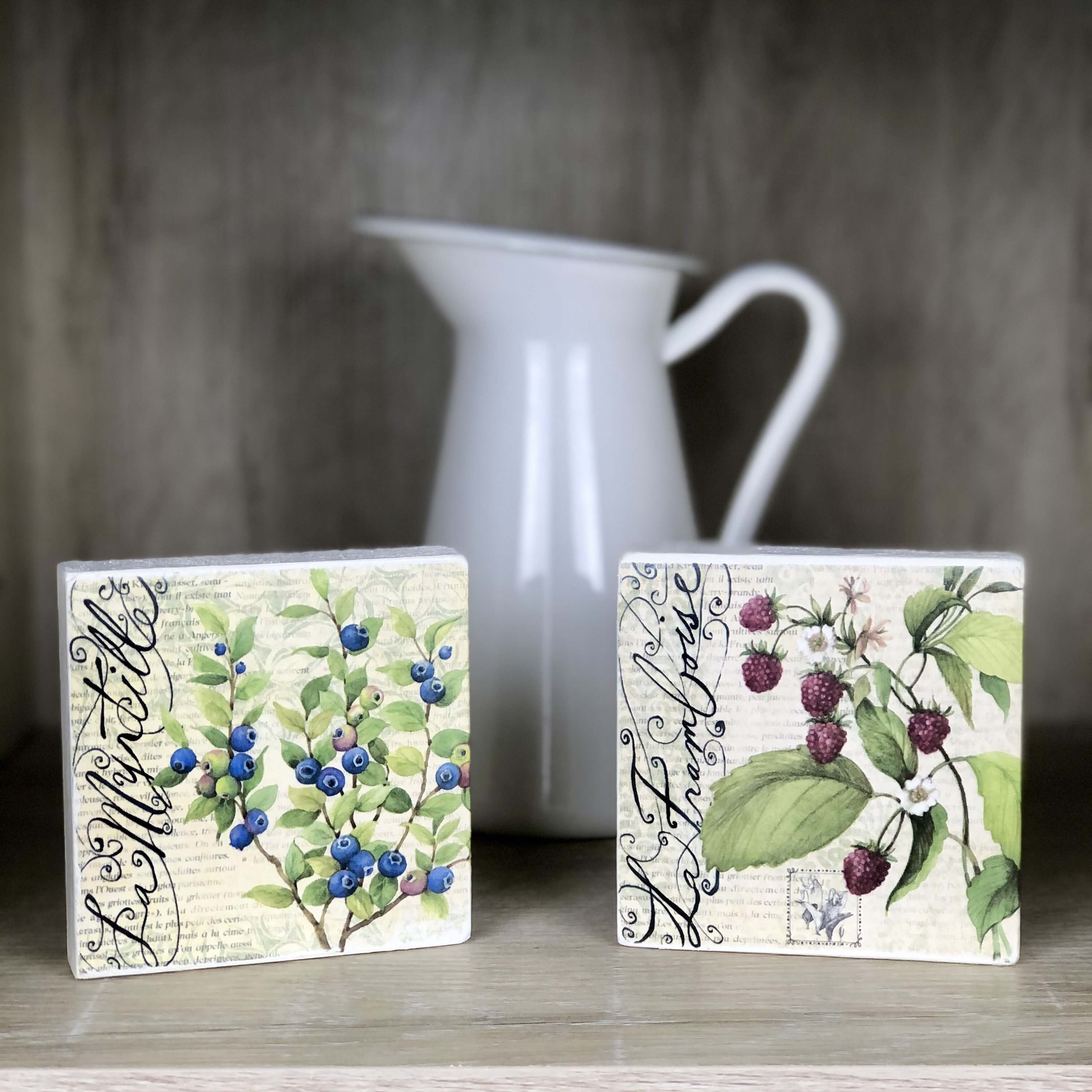 Shelf Blocks French Farmhouse Decor Garden Decor Tiered | Etsy