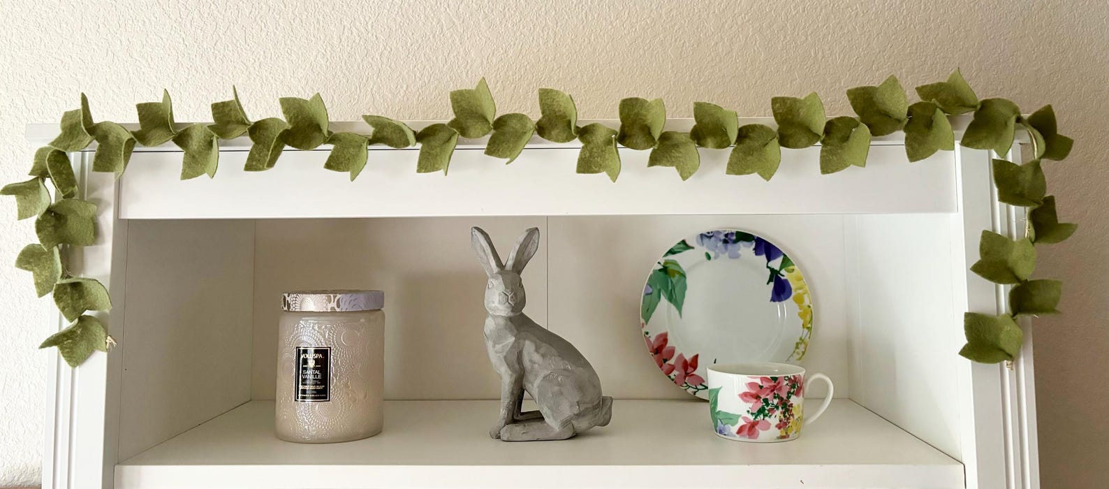 Felt Ivy Leaf Garland: Spring Farmhouse Mantle Decor, 2ft - 12ft in ...