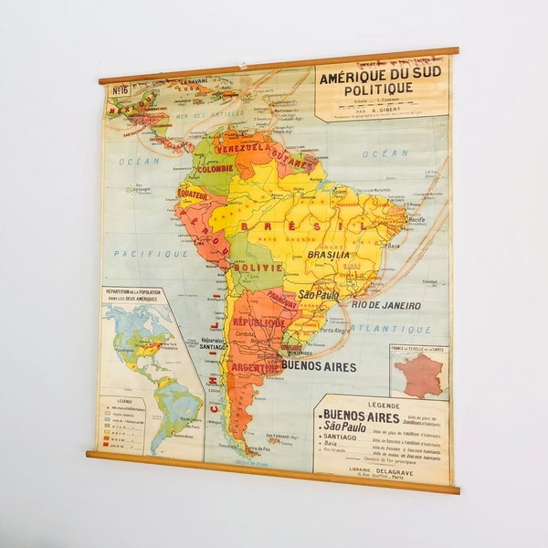 Pull Down Map - Etsy