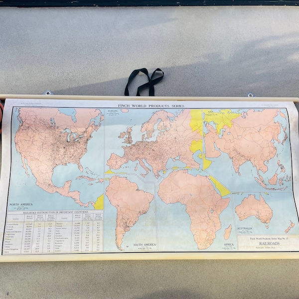 Pull Down Map - Etsy