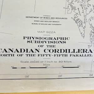 1948 Original Physiographical Map Subdivisions of the CANADIAN ...