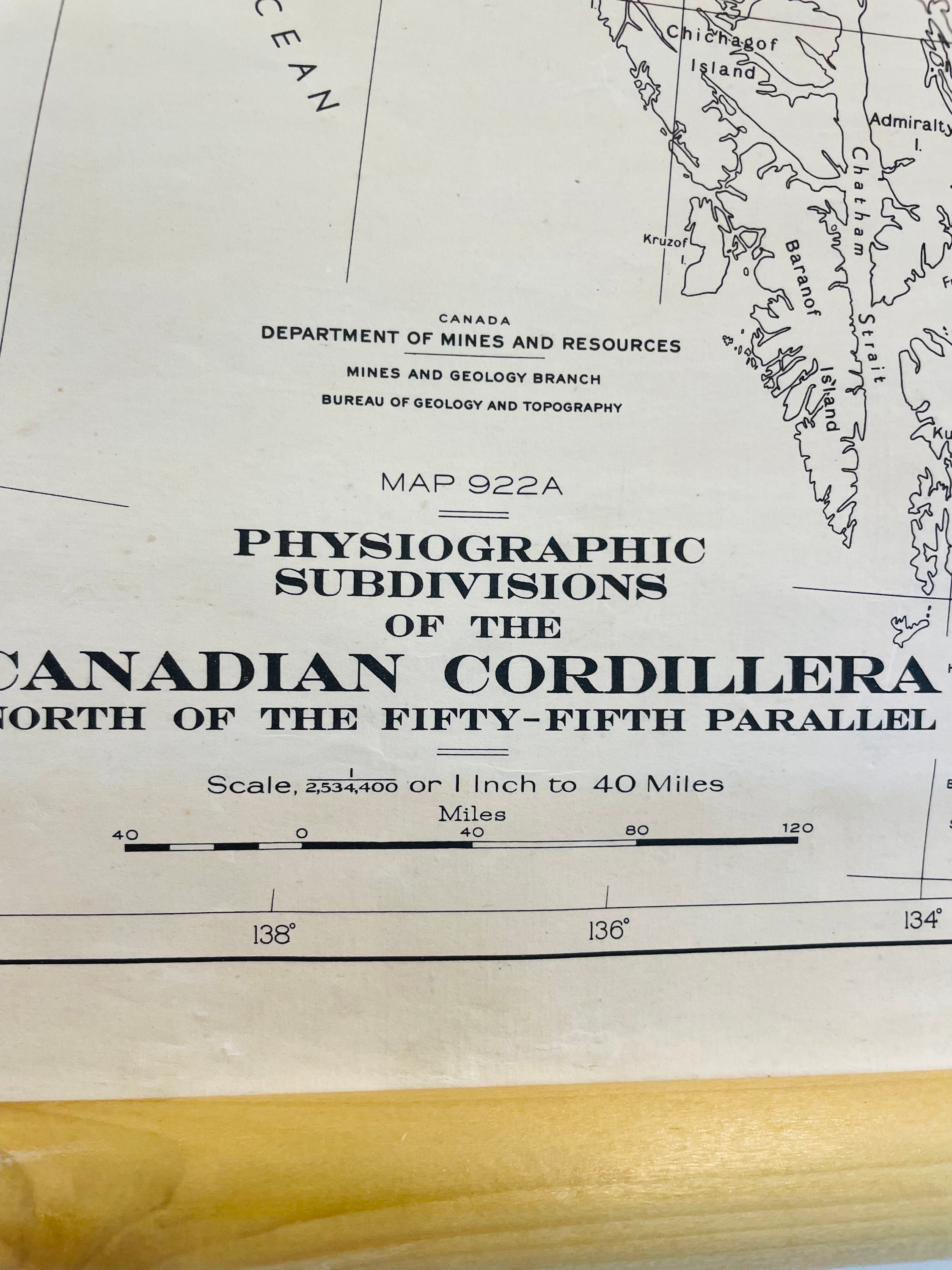 1948 Original Physiographical Map Subdivisions of the CANADIAN ...