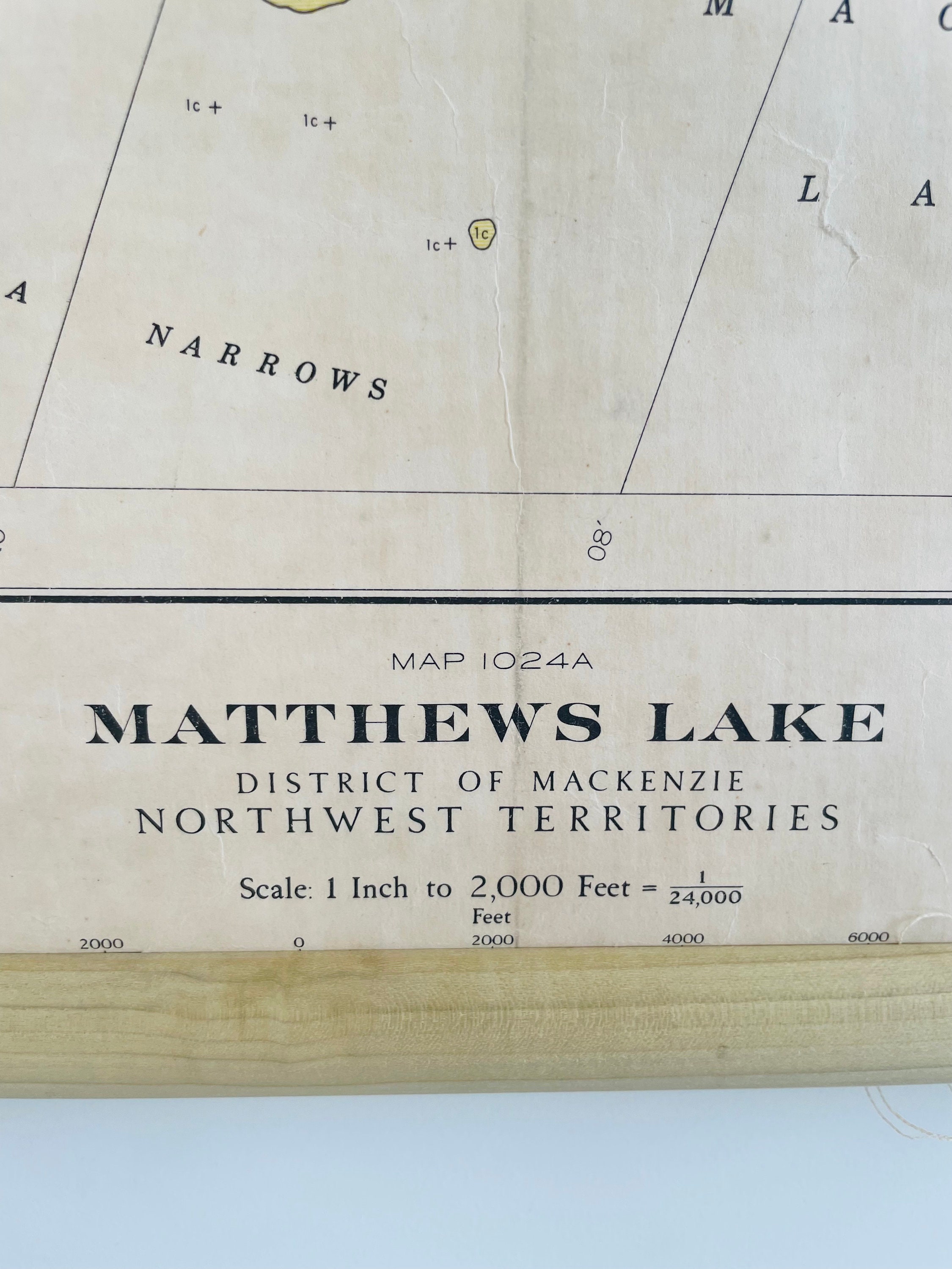 1955 Original Geological Map of MATTHEWS LAKE District of Mackenzie ...