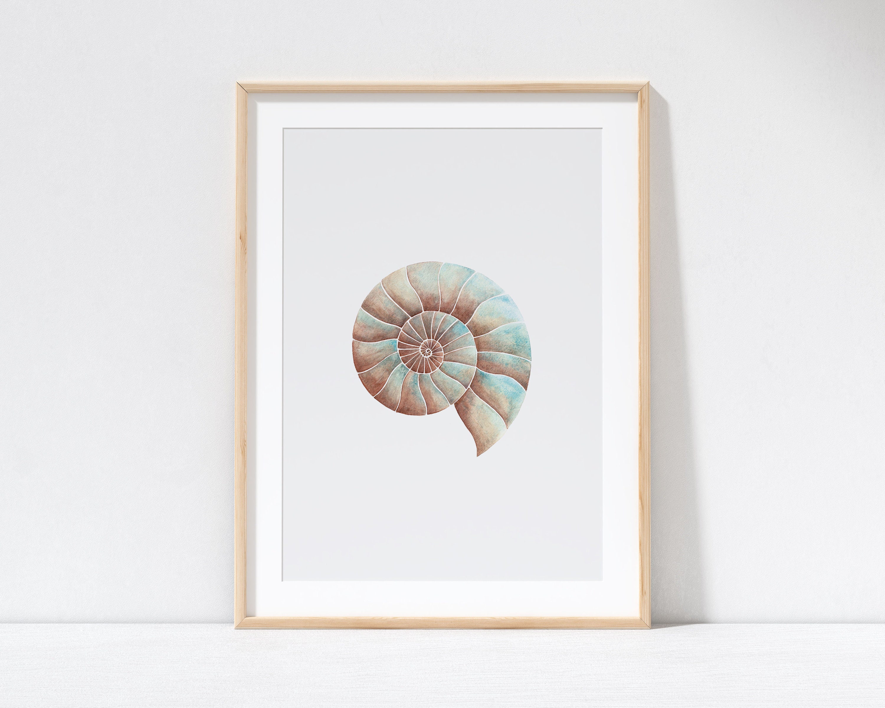 Neutral Print Ammonite Print Fossil Art Fossil Print - Etsy UK