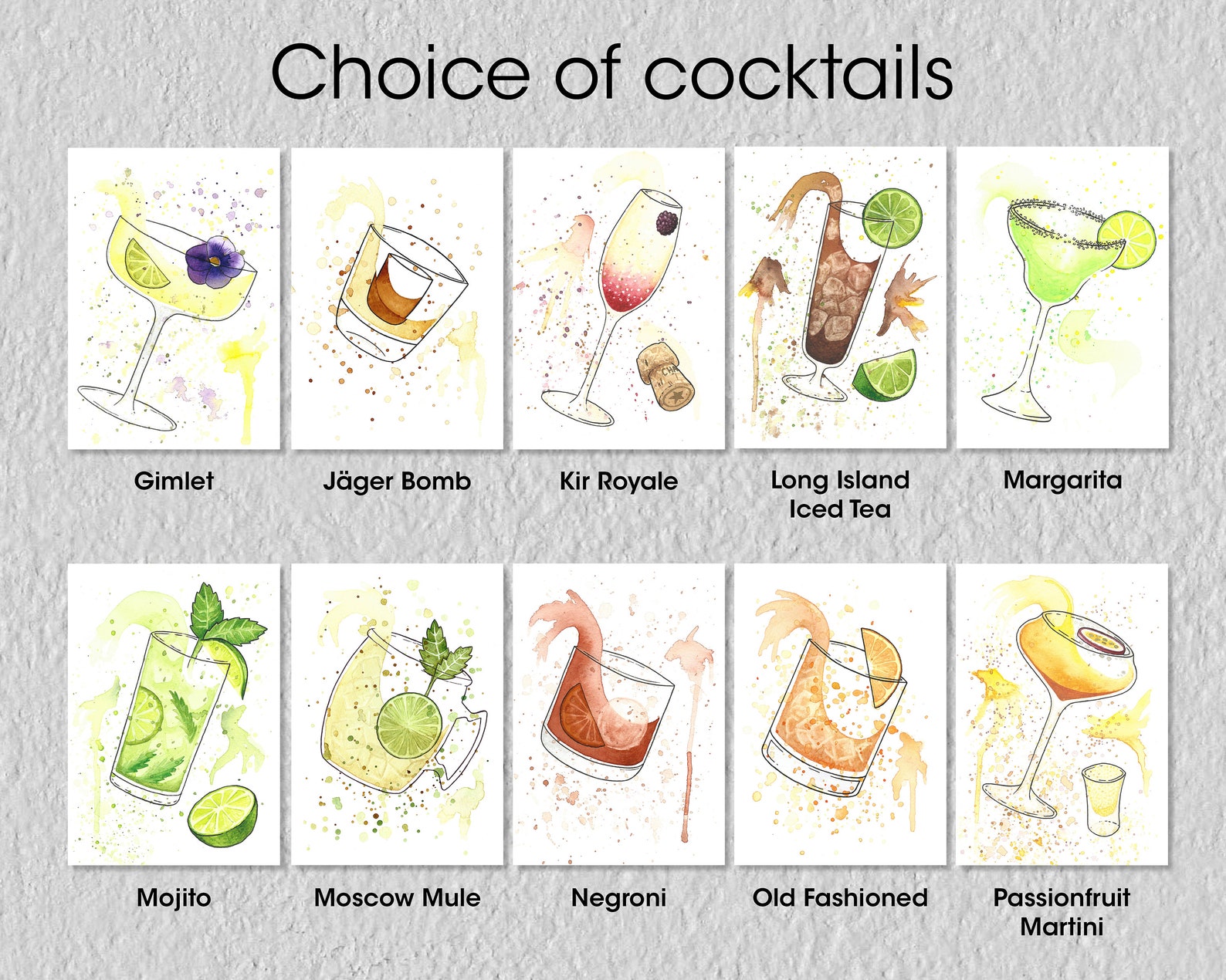 Cocktail Recipe Print Personalised Cocktail Lover Gift - Etsy UK