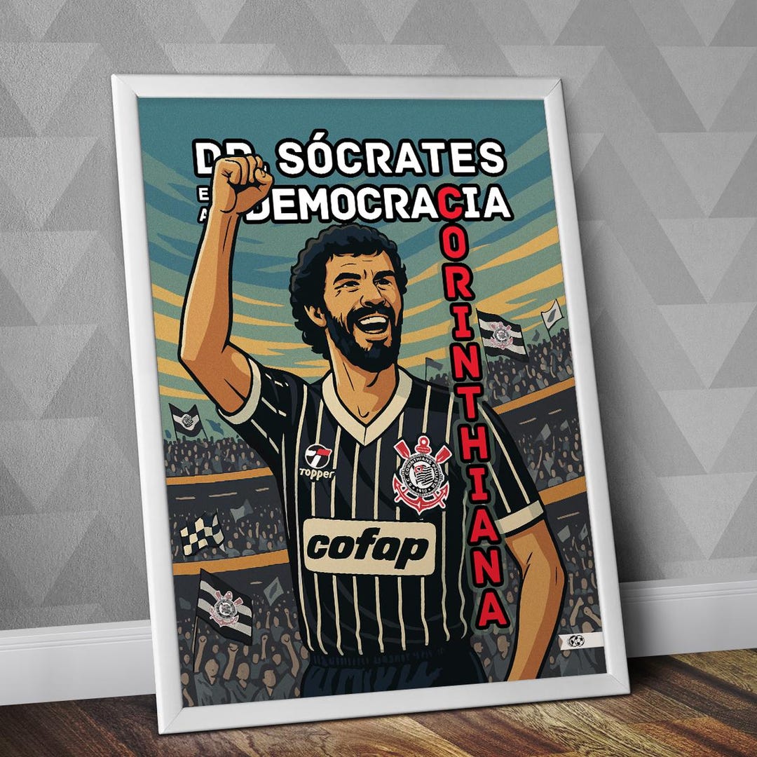 Dr. Sócrates Corinthians Poster: Brazilian Football Legend Art - Etsy