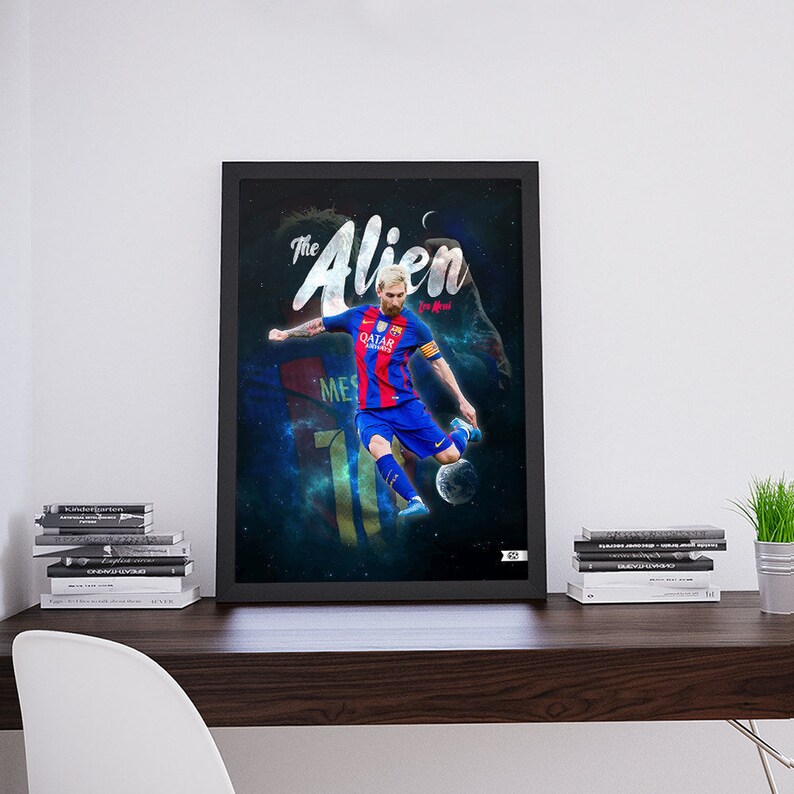 The Alien / Lionel Messi Print / Leo Messi Print / FC | Etsy