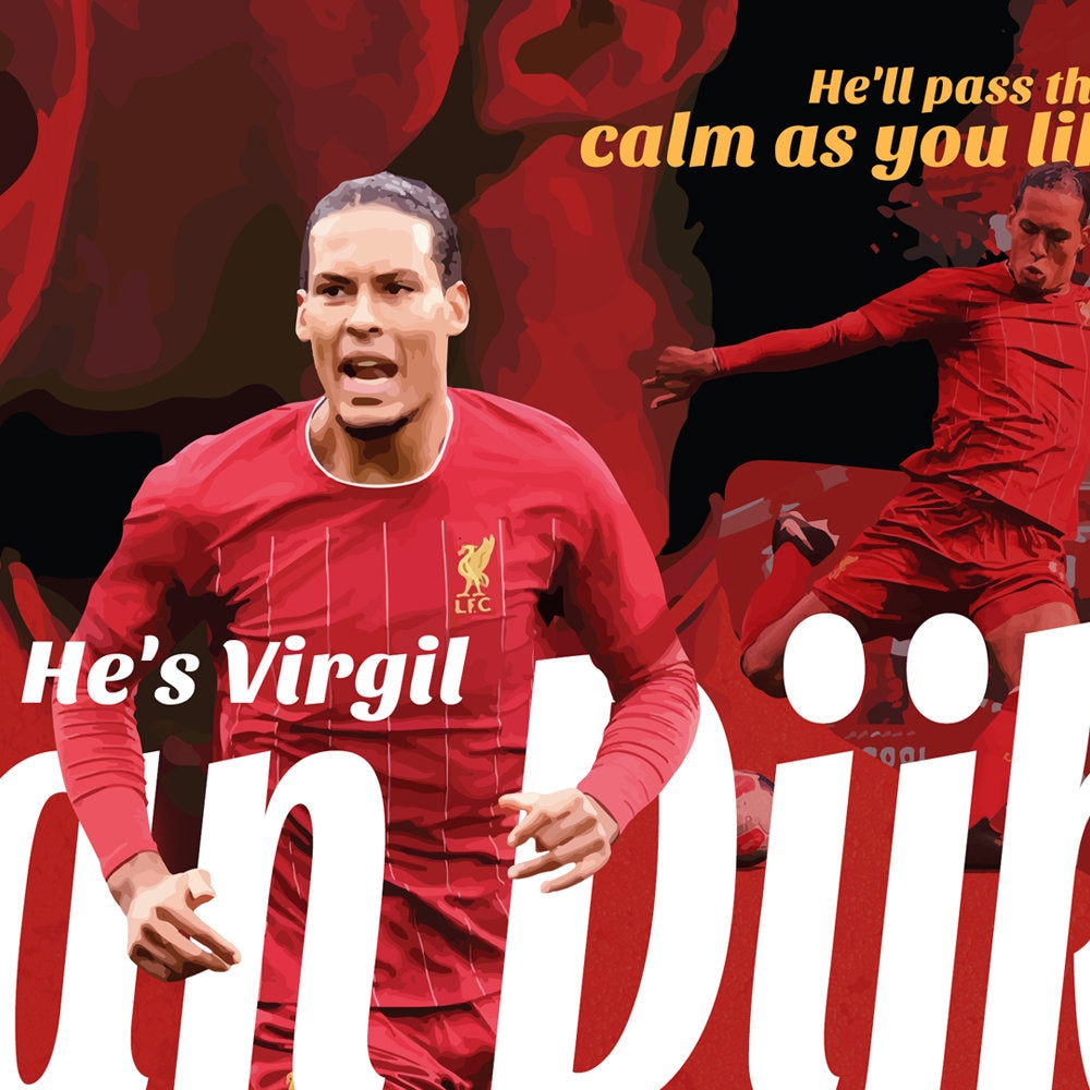 Virgil Van Dijk Liverpool FC / Van Dijk Print / Van Dijk - Etsy Singapore