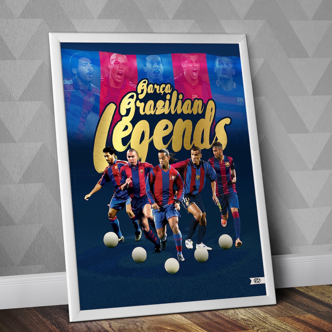 Barça Brazilian Legends / FC Barcelona / Illustration Poster Print ...