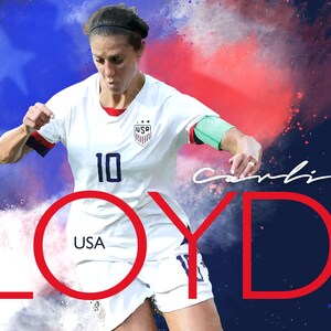 Carli Lloyd USA National Team / Carli Lloyd Print / Carli Lloyd Poster ...