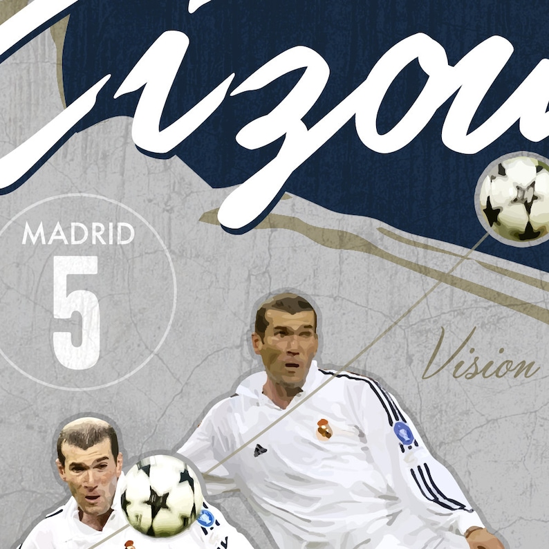 Zinedine Zidane / Zizou / Left-foot Volley / Zidane Print / Real Madrid ...