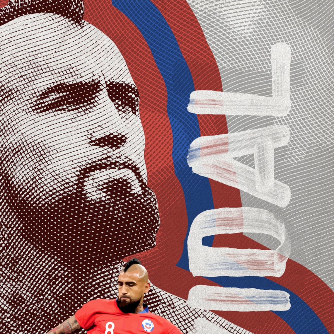 Arturo Vidal Chile National Team / Vidal Print / Vidal - Etsy