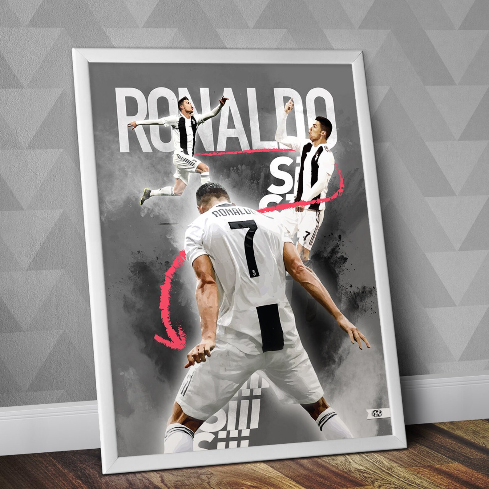Cristiano Ronaldo Siii Celebration Cr7 Poster Cr7 Print Etsy
