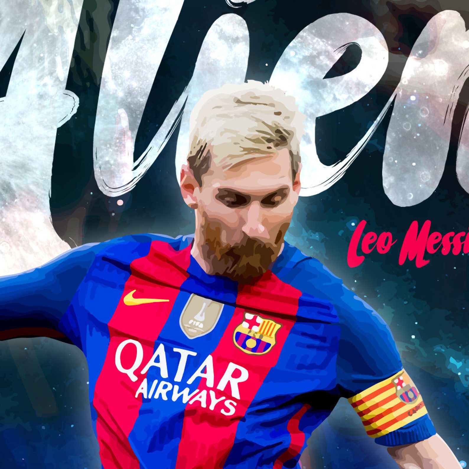 The Alien / Lionel Messi Print / Leo Messi Print / FC | Etsy