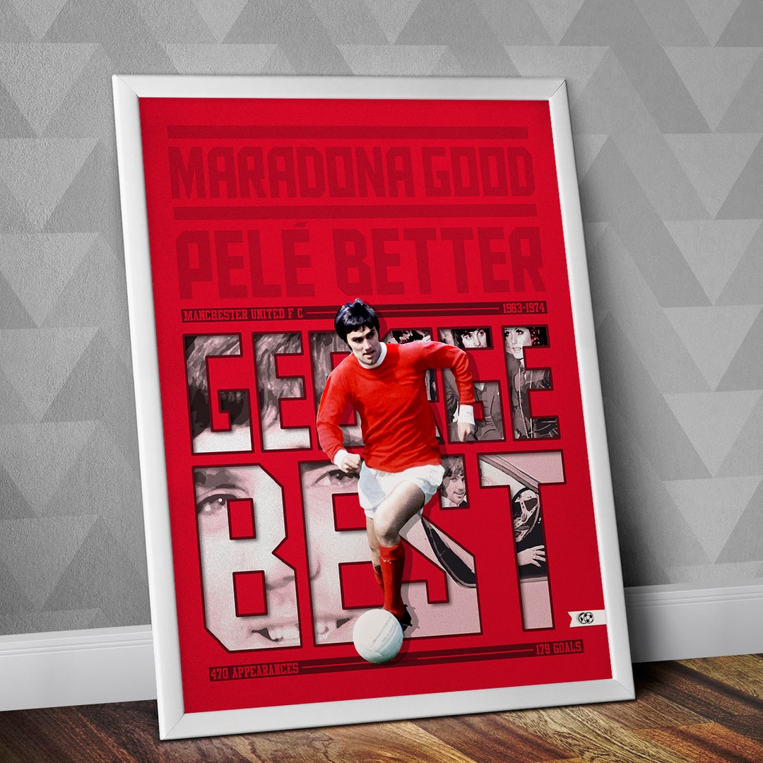 George Best MUFC Print / George Best Poster / / Manchester - Etsy