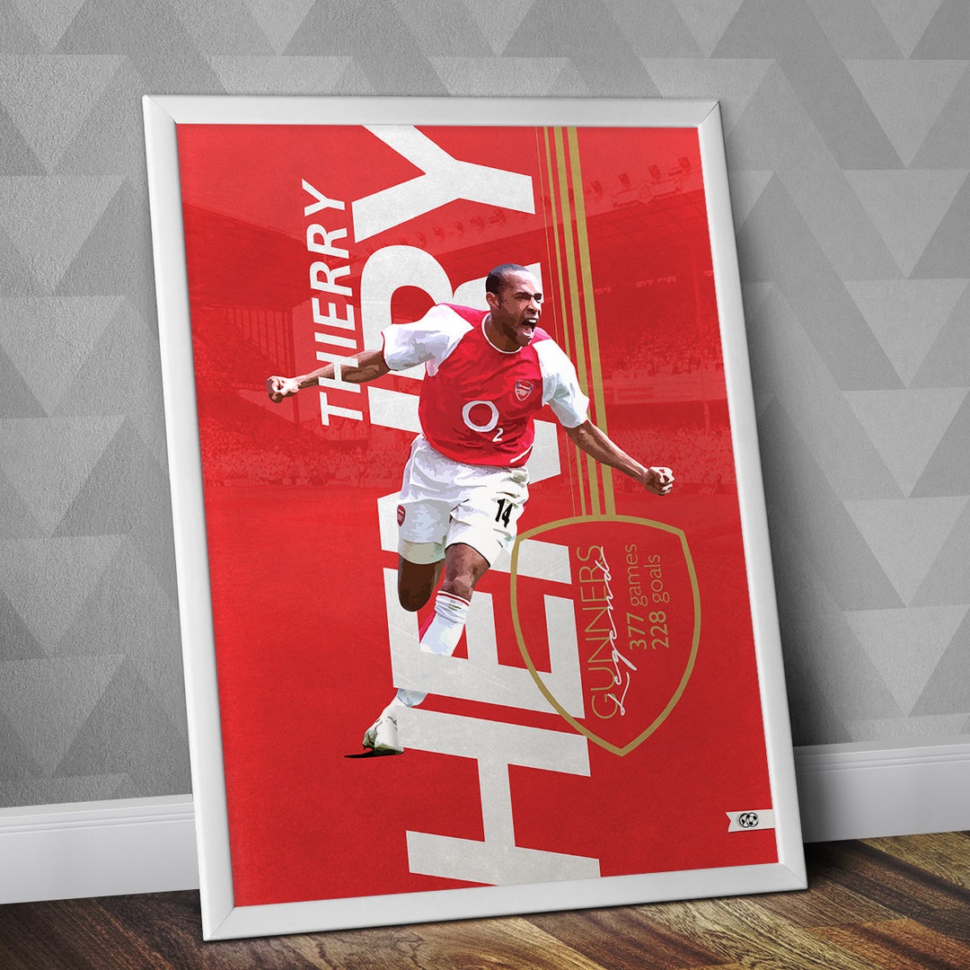 Thierry Henry Arsenal FC / Thierry Henry Print / Gunners / Thierry ...
