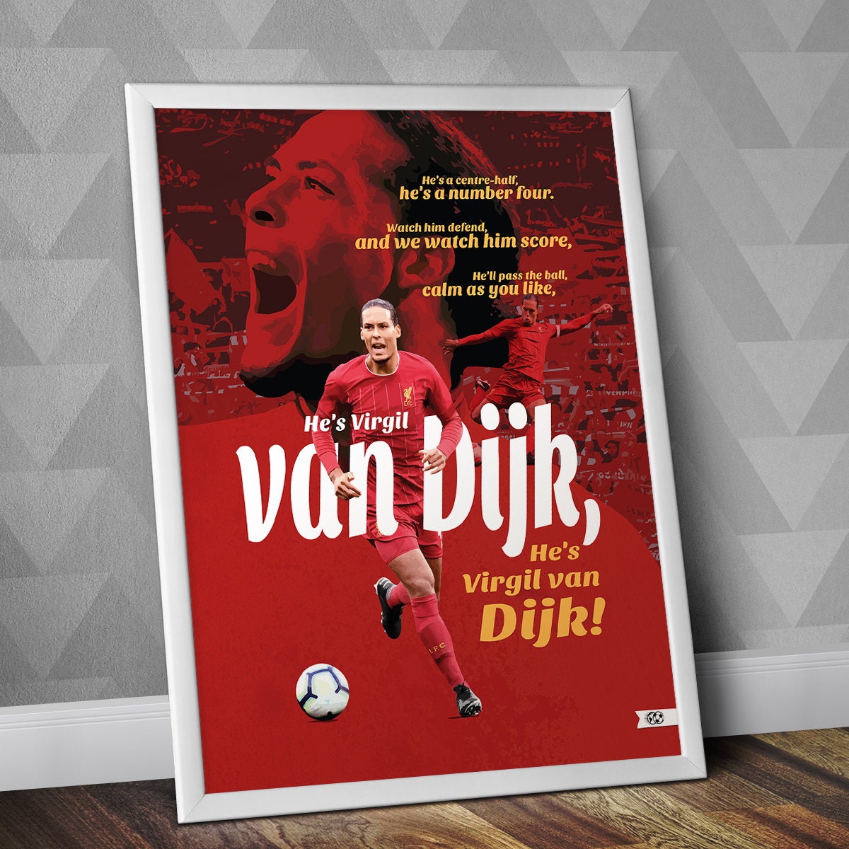 Virgil Van Dijk Liverpool FC / Van Dijk Print / Van Dijk - Etsy Singapore
